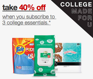 Target.com: 40% off College Essentials w/ Subscription | FreebieShark.com