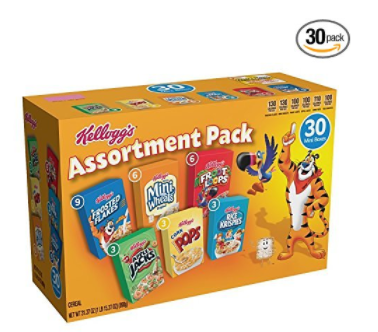 Amazon: Kellogg's Cereal Single-Serve Boxes 30-Count - Only $7.12 ...