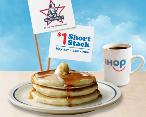 IHOP: $1 Pancake Short Stacks May 21st | FreebieShark.com