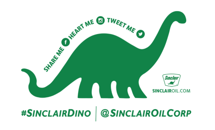 FREE Sinclair Oil Dino Sticker | FreebieShark.com