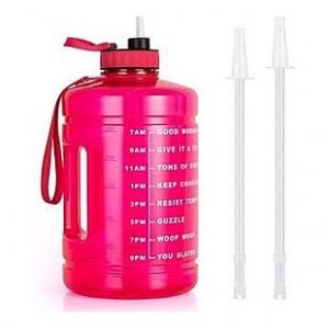 Amazon: 1-Gallon Water Bottle + Straws - Only $9 | FreebieShark.com