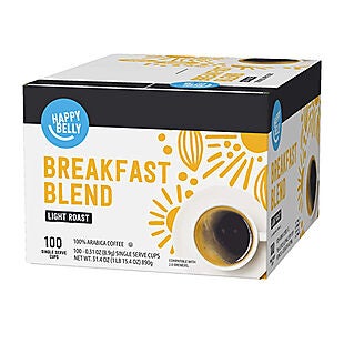 Amazon: Happy Belly Coffee Pods 100-Count - Only $18.67 | FreebieShark.com