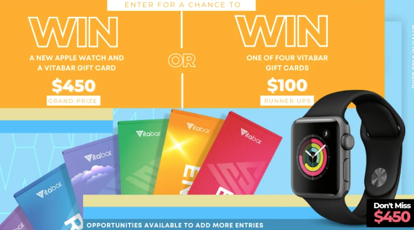 Vitabar Apple Watch Sweepstakes (5 Winners!) | FreebieShark.com