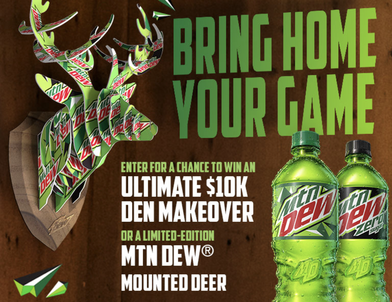 Mtn Dew Mounted Deer Sweepstakes (Photo Upload - 751 Winners ...