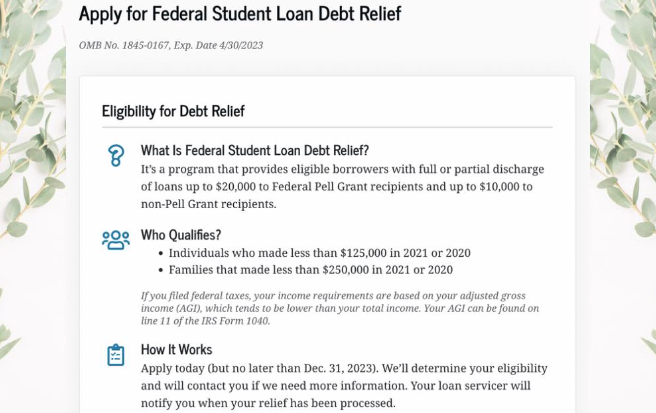 Federal Student Loan Forgiveness Application Live Now | FreebieShark.com