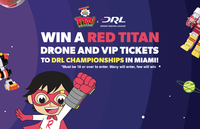 Ryan’s World Red Titan x DRL Sweepstakes (4 Winners!) | FreebieShark.com