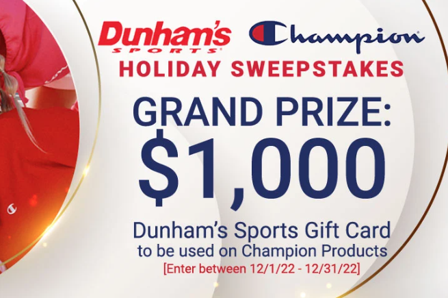 Dunham’s Sports & Champion Sweepstakes | FreebieShark.com