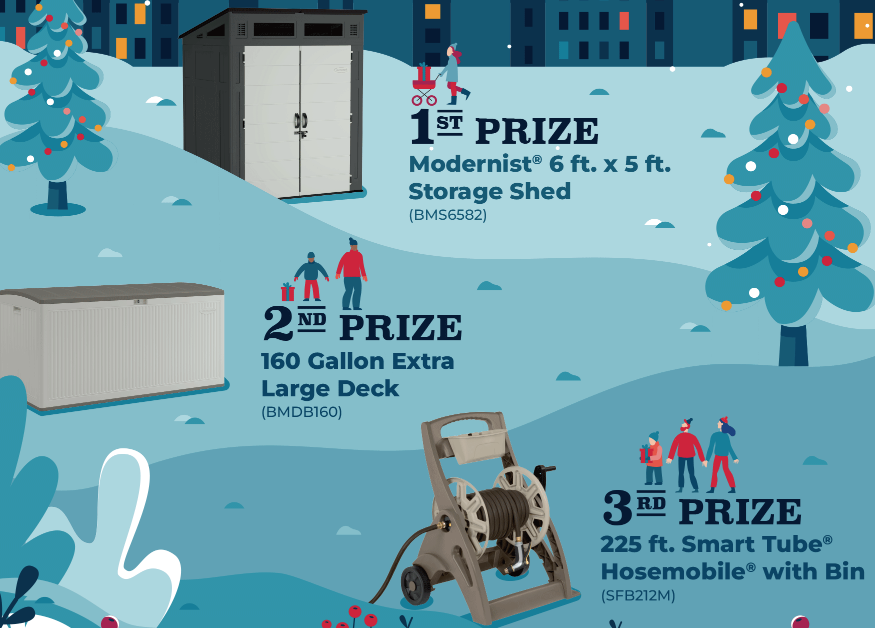 Suncast Holiday Sweepstakes (3 Winners!) | FreebieShark.com