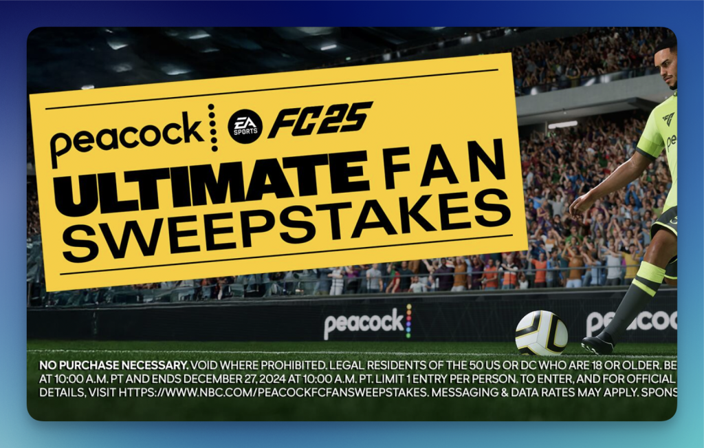 NBC Peacock x EA SPORTS Sweepstakes (5,100 Winners) | FreebieShark.com
