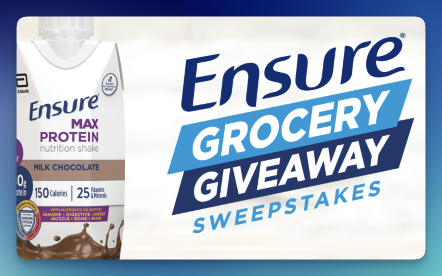 Ensure Grocery Giveaway Instant Win Game (10,251 Winners) | FreebieShark.com